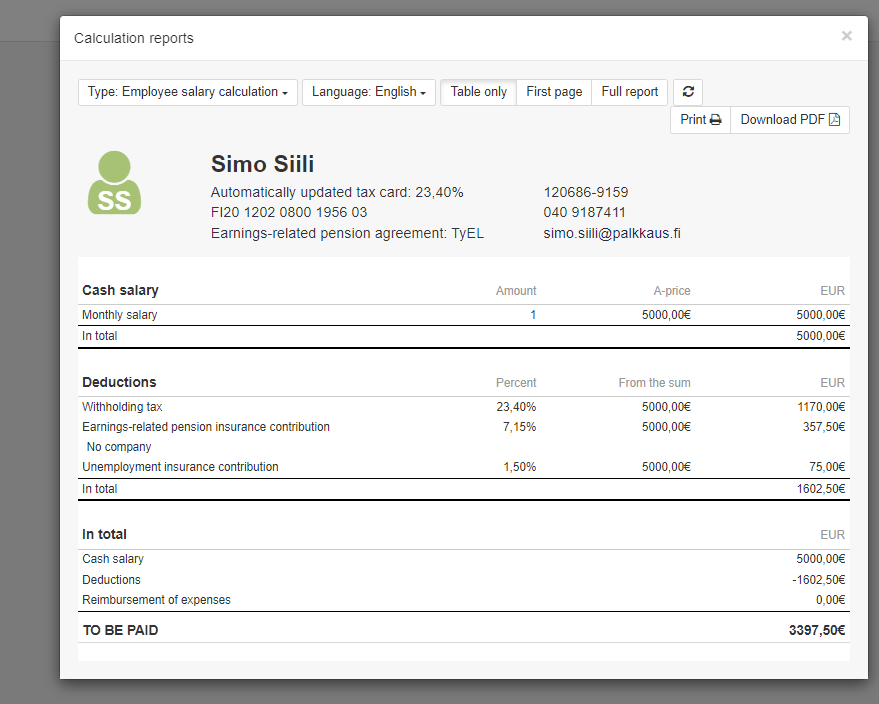 Enabling and using the Palkkaus.fi payroll service – Procountor Solo